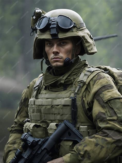 Premium Ai Image Army Solider With Usa Flag