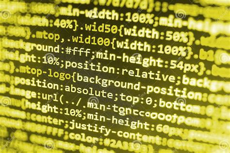 Software Developer Workspace Screen Stock Image Image Of Editor
