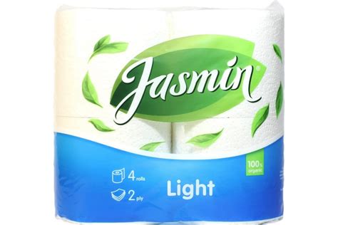 Туалетная бумага Jasmin light 2 слоя, 4 рулона, белая Т18901 - выгодная ...