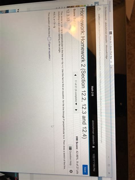 Solved The Vector V Ai Bj Is Perpendicular To The Lin Chegg Com