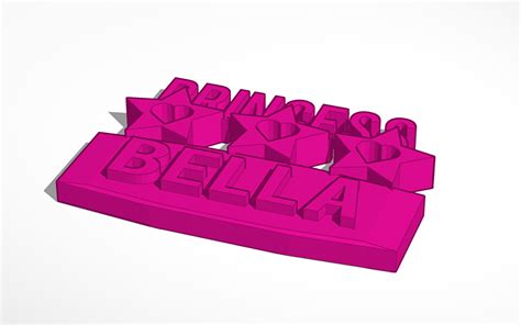 3d Design Bella Plaque Tinkercad