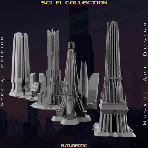 Stl File Sci Fi Collection Bundle Pack 14 Stl File 📁 ・model To
