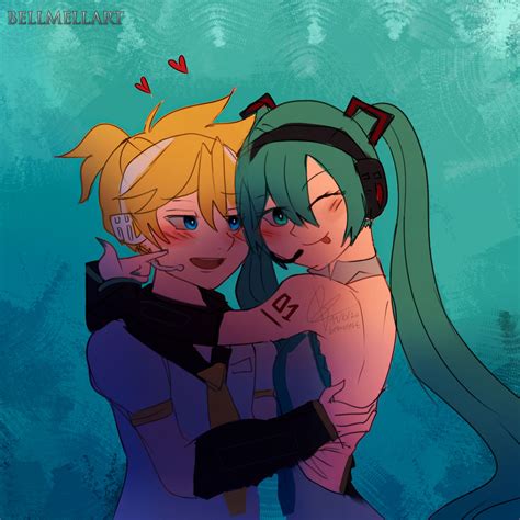 Hatsune Miku And Len Kagamine In Love