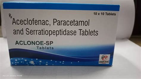 Aclonoe Sp Tab At ₹ 200 Box Aceclofenac Paracetamol And Serratiopeptidase In Surat Id