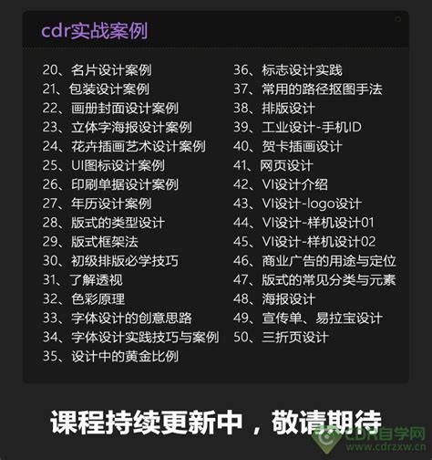 Cdr视频教程 全套coreldraw 基础到实战案例教程（含素材文件） Cdr自学网