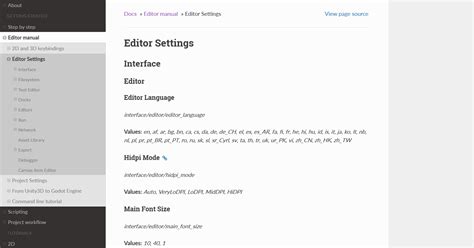 Add An Editorsettings Reference · Issue 395 · Godotenginegodot Docs · Github