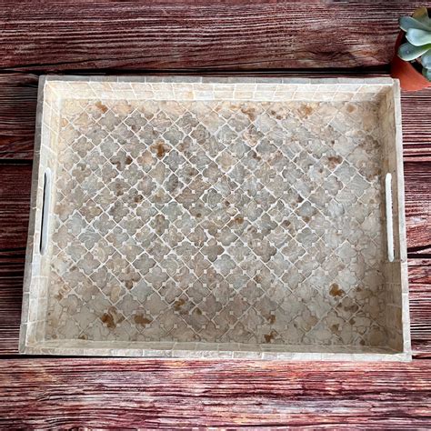 Breakfast Tray Mother Pearl Serving Tray Coffee Table Tray Etsy