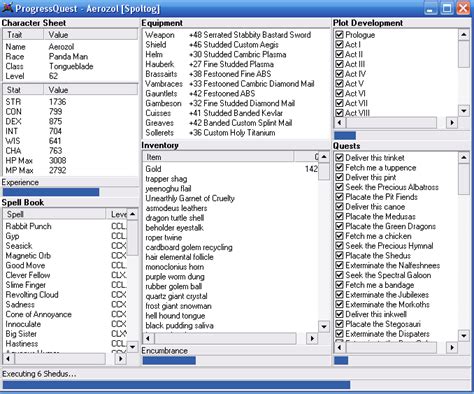 Progress Quest The Independent Games Wiki Fandom
