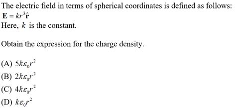 Answered The Electric Field In Terms Of Bartleby