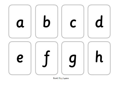 Free Printable Lower Case Alphabet Flash Cards Alphab