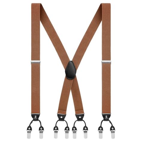 Vexel Wide Brown Clip On X Back Braces In Stock Trendhim