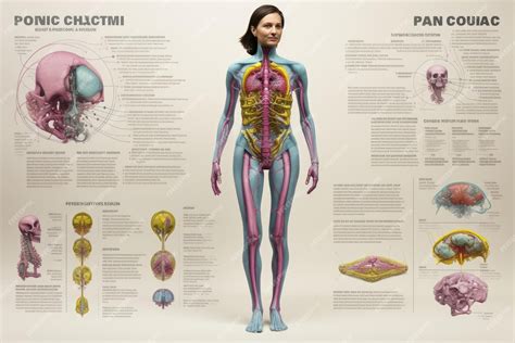 Premium Photo Xray View With Women Human Body Diagram Chart With Head