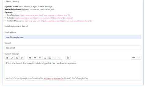 Dynamic Links Get Broken In Send Email Api Action Once Changes Are
