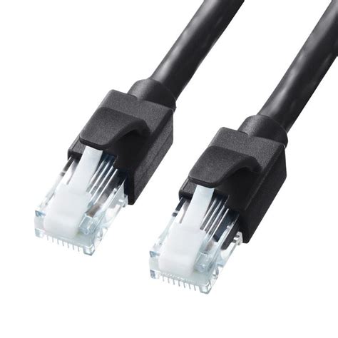 Cat6a Lanケーブル 単線 カテゴリ6a ブラック 5m 爪折れ防止カバー Kb T6ats 05bk サンワサプライ Kb
