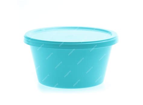 Premium Photo Plastic Circle Container For Dairy Foods Isolated On A