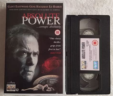 ABSOLUTE POWER VHS BIG BOX Clint Eastwood Gene Hackman Ed