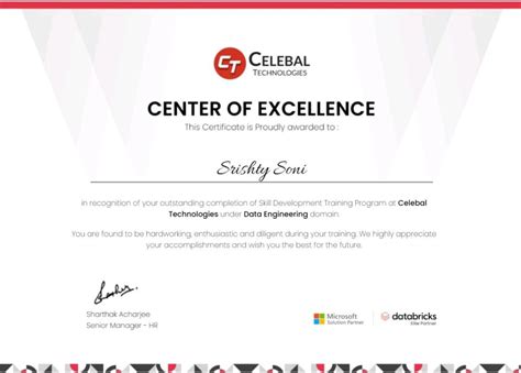 Srishty Soni On Linkedin Dataengineering Internshipcompletion Careergrowth Celebaltechnologies