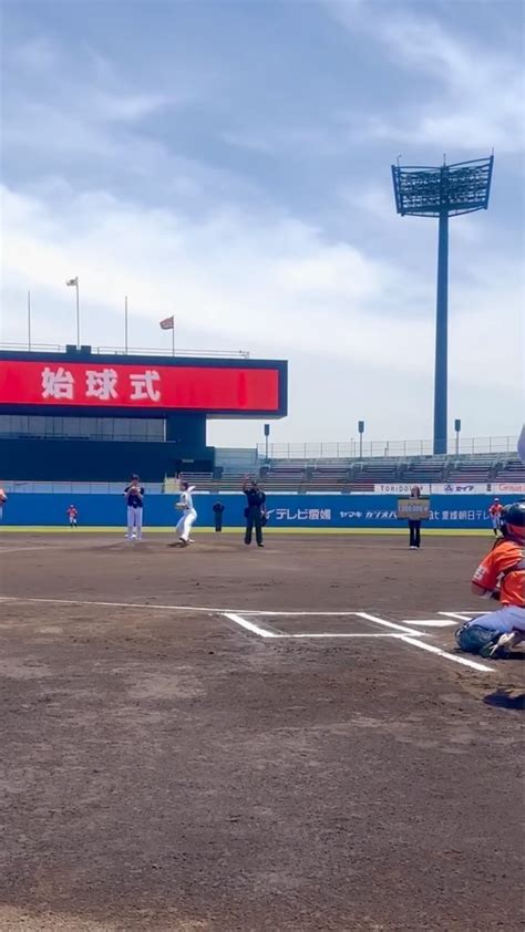 姫子 人生初の始球式、無事に終えることができました！ 一部始終は、後日youtube『すぽろぐ』にてアップしますので楽しみにしていてください！！ まだ結果はお伝えできないので、ひとまずご