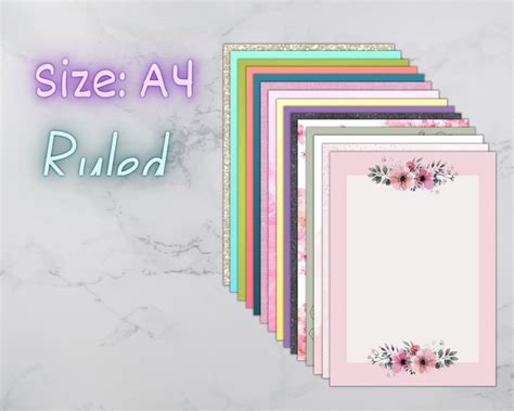 Printable Sheets Designer Sheet Bundle 60 Designs Etsy