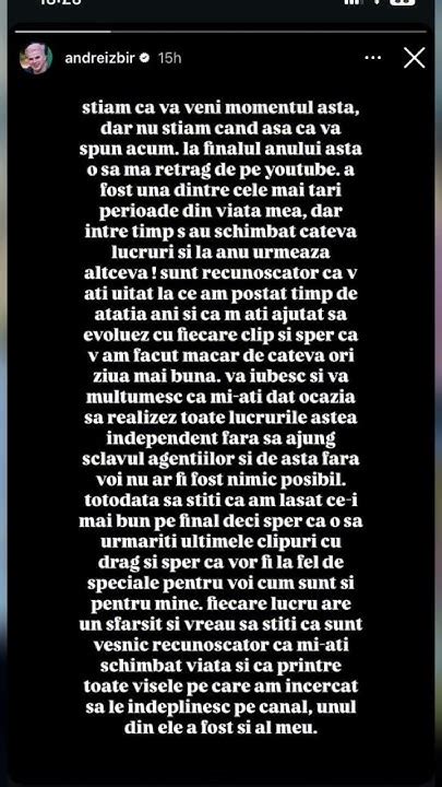 Andrei Zbir Se Lasă De Youtube 😨 Youtube