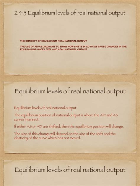 2 4 3 equilibrium levels of real national output pdf economic