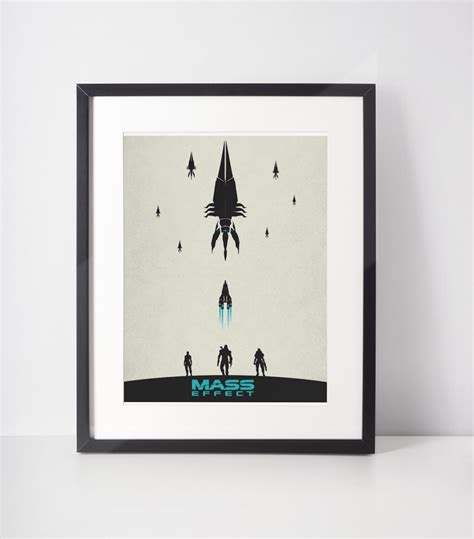 Mass Effect Wall Poster Video Game Decor Games Room Art Science
