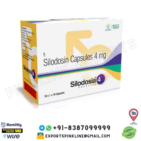 Silodosin 4 Mg Capsules Pinkline Exports