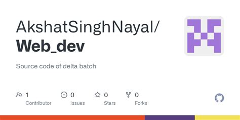 Github Akshatsinghnayalwebdev Source Code Of Delta Batch