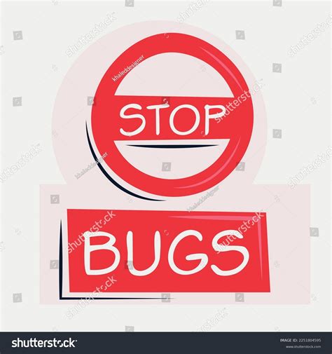 Warning Sign Bugs Vector Illustration Stock Vector Royalty Free Shutterstock