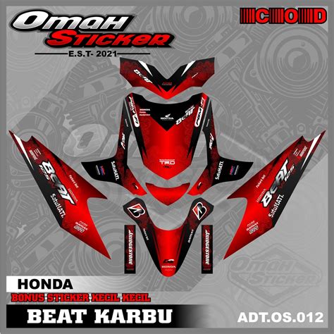 Jual Striping Decal BEAT KARBU Sticker Striping Lis Variasi Full Body
