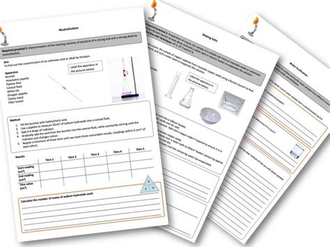 Aqa Chemistry Required Practicals Worksheets Teaching Resources