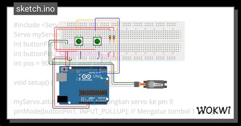 Servo Button Copy Wokwi ESP32 STM32 Arduino Simulator