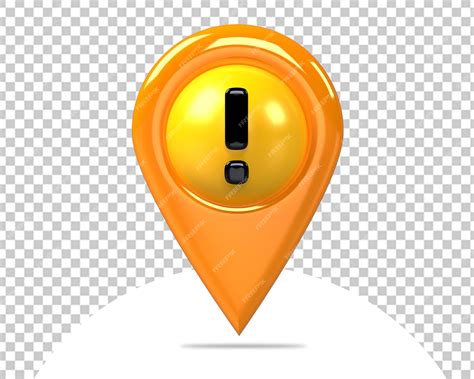 Premium Psd Location Pin Map With Exclamation Mark 3d Icon