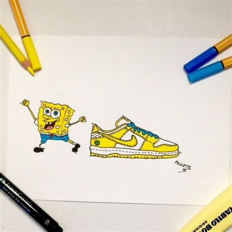 Nike Dunk Low X Sponge Bob Cartoon Dunks® Collection Pitt Artist Pens