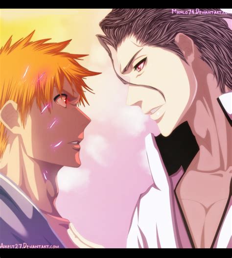Aizen And Ichigo By Hoenhaimm On Deviantart