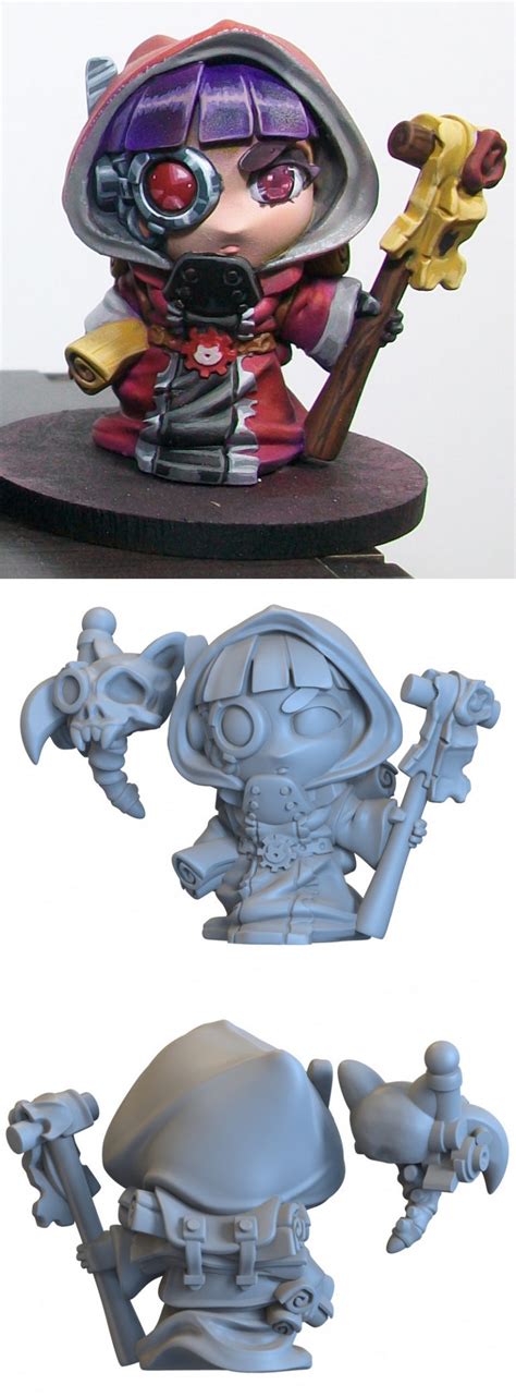 Desire Fx 3d Models Capsule Chibi Pc Priest Digita And Servocat