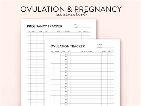 Ovulation Test Strips Tracker Ovulation Tracker Printable Ovulation