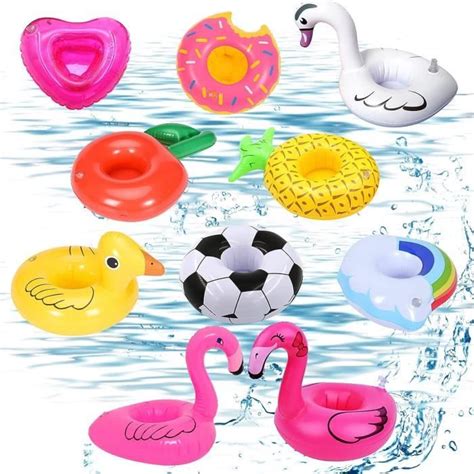 Porte Gobelet Gonflable Pour Piscine10 Pièces Porte Verre Piscine