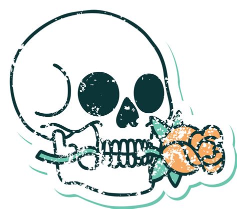 Image Emblématique De Style Tatouage Dautocollant En Détresse Dun