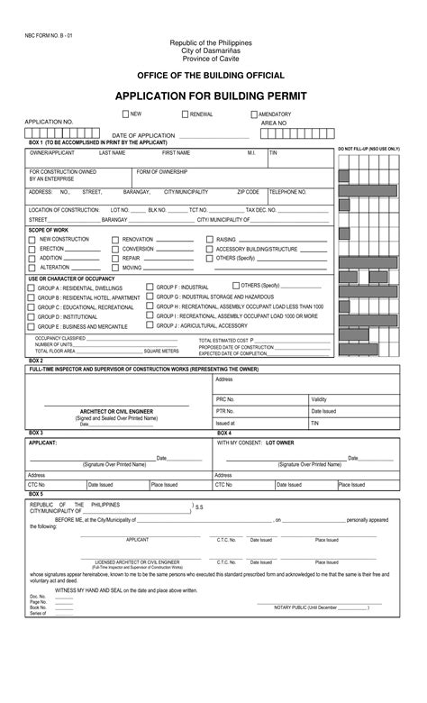 Nbc Building Permit Form ≡ Fill Out Printable Pdf Forms Online