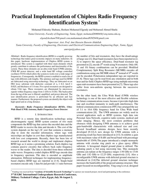 Pdf Practical Implementation Of Chipless Radio Frequency