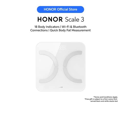 HONOR Scale 3 18 Body Health Indicators Wi-Fi Bluetooth Connections ...