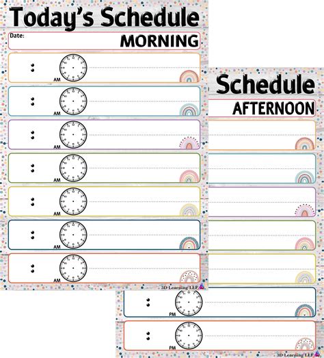 Buy Boho Daily Schedule Charts Laminated 14x195 Dry Erase Classroom