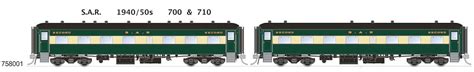 Sds Models Ho Sar 194050s 700 And 710 Class Steel Cars Passenger Car