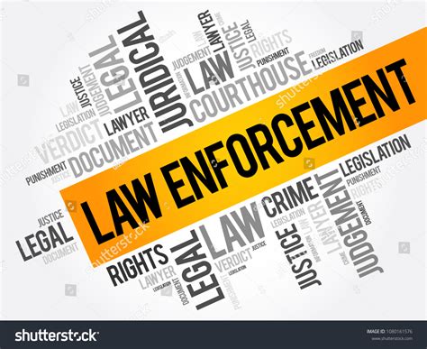Law Enforcement Word Cloud Collage Social Stock Vector Royalty Free