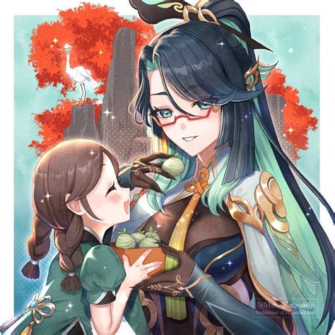 Xianyun Shuyu And Yuandai Genshin Impact Drawn By Karanashi Mari Danbooru