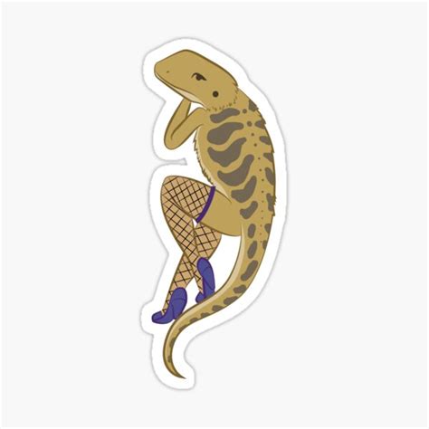 Stripper Lizard Sticker For Sale By Solace Enterline Redbubble