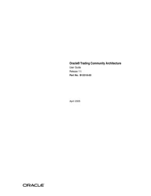 Fillable Online Oracle Trading Community Architecture Fax Email Print