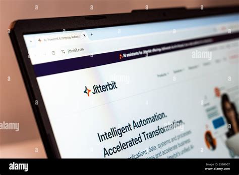 New York Usa January 20 2025 Jitterbit Website Showcasing Ai Powered Enterprise Automation