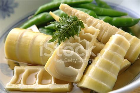 Simmered Dishes Of A Bamboo Shoot Black Bamboo Stock Photos